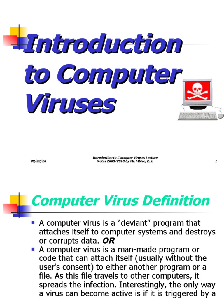 Lecuter Notes On Computer Viruses | PDF | Computer Virus | Antivirus ...