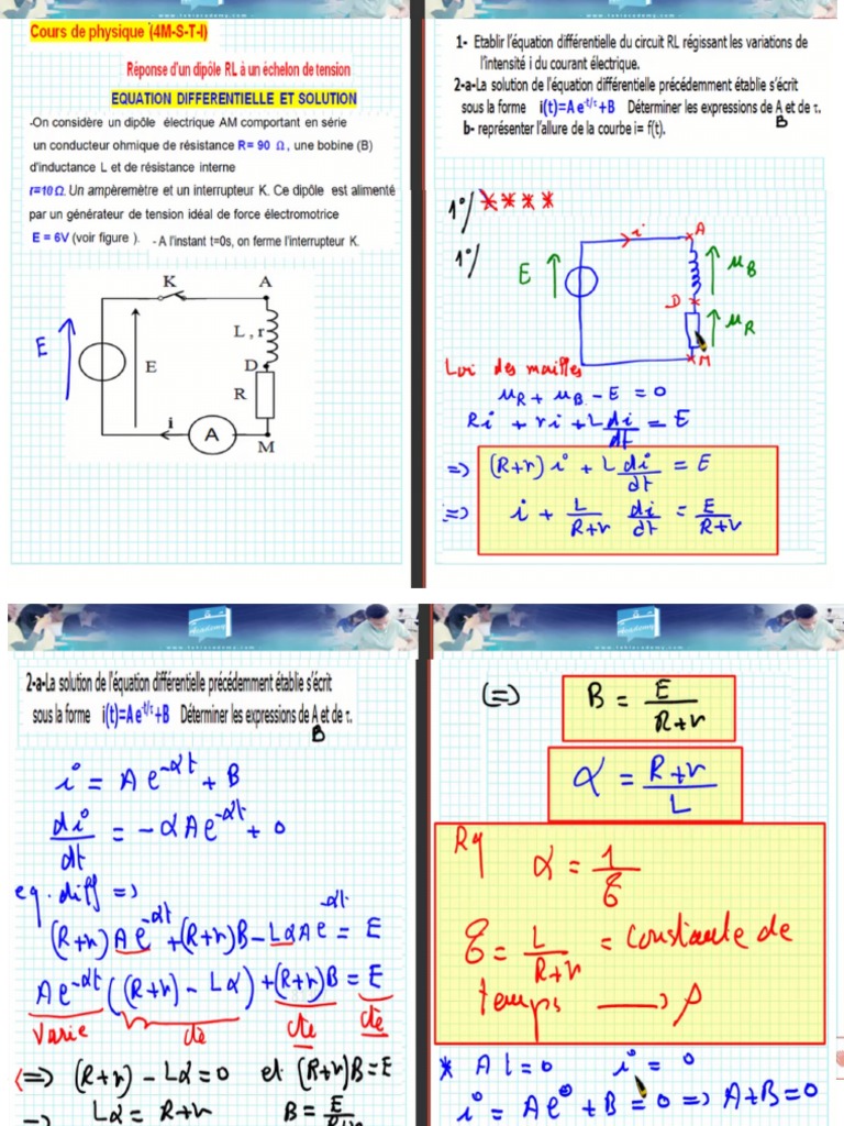Le dipôle RL équation différentielle.pdf
