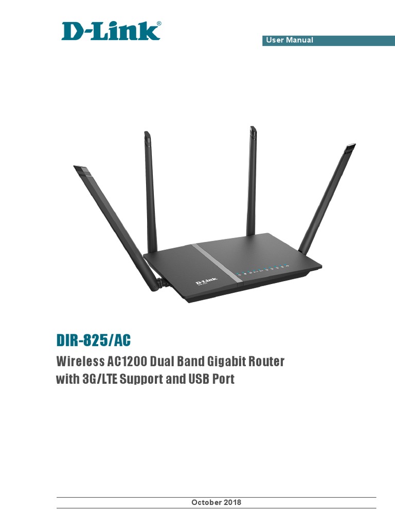 D-Link DIR-825/AC User Manual | PDF | Wi Fi | Wireless Lan