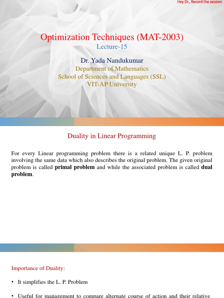 Duality 1 | PDF | Linear Programming | Mathematical Optimization