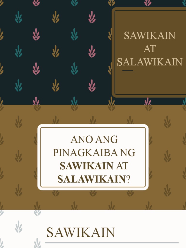 II. Sawikain at Salawikain | PDF