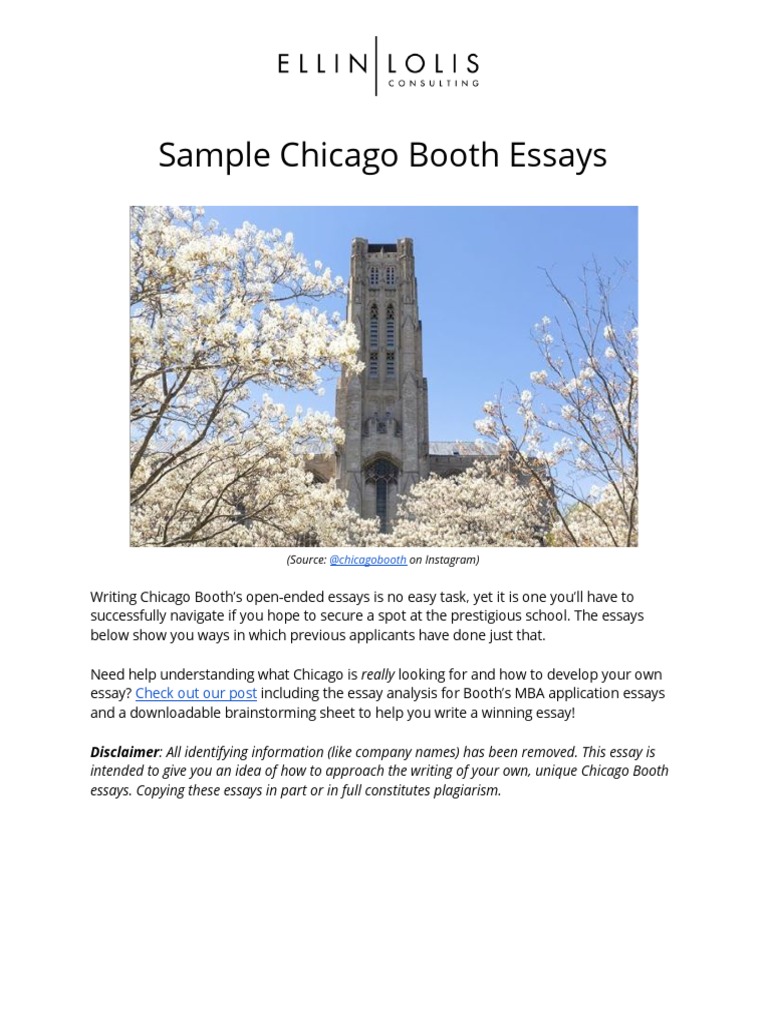 Chicago Booth MBA Essay Insights | PDF | Analytics | Leadership