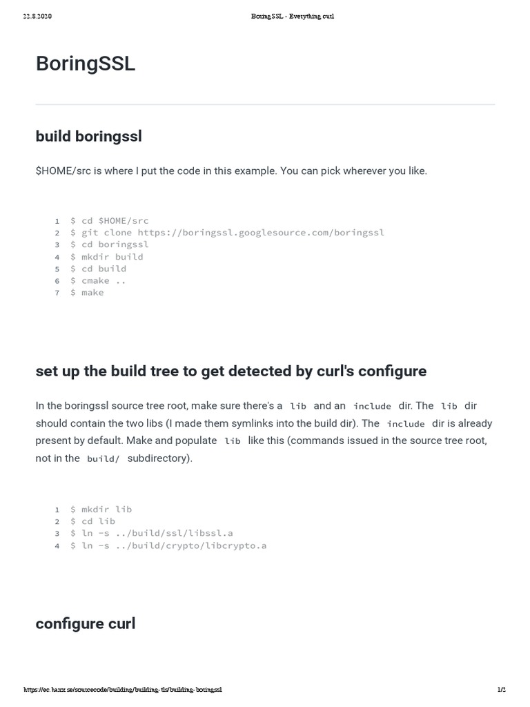 BoringSSL - Everything Curl | PDF | Computers