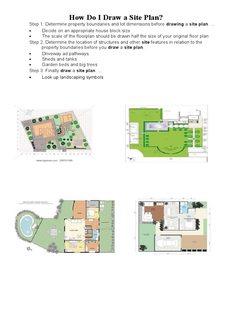 How Do I Draw A Site Plan?: Look Up Landscaping Symbols | PDF | Home ...
