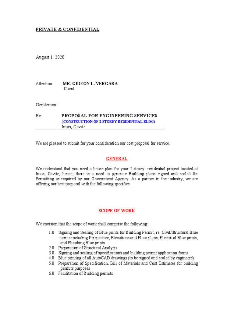 Imus Cavite Proposal For 2 Storey Residential PDF | PDF | Government ...