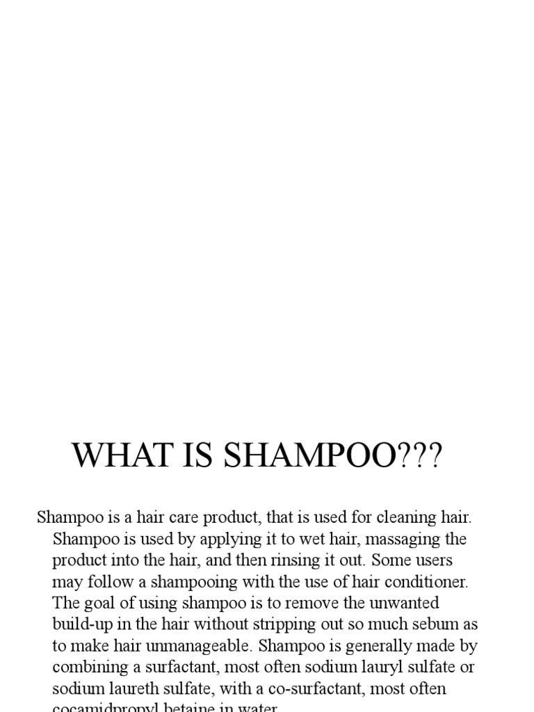 Presentation On Shampoo | PDF | Shampoo | Human Hair