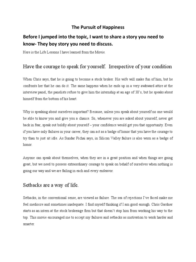 The Pursuit of Happiness | PDF | Happiness