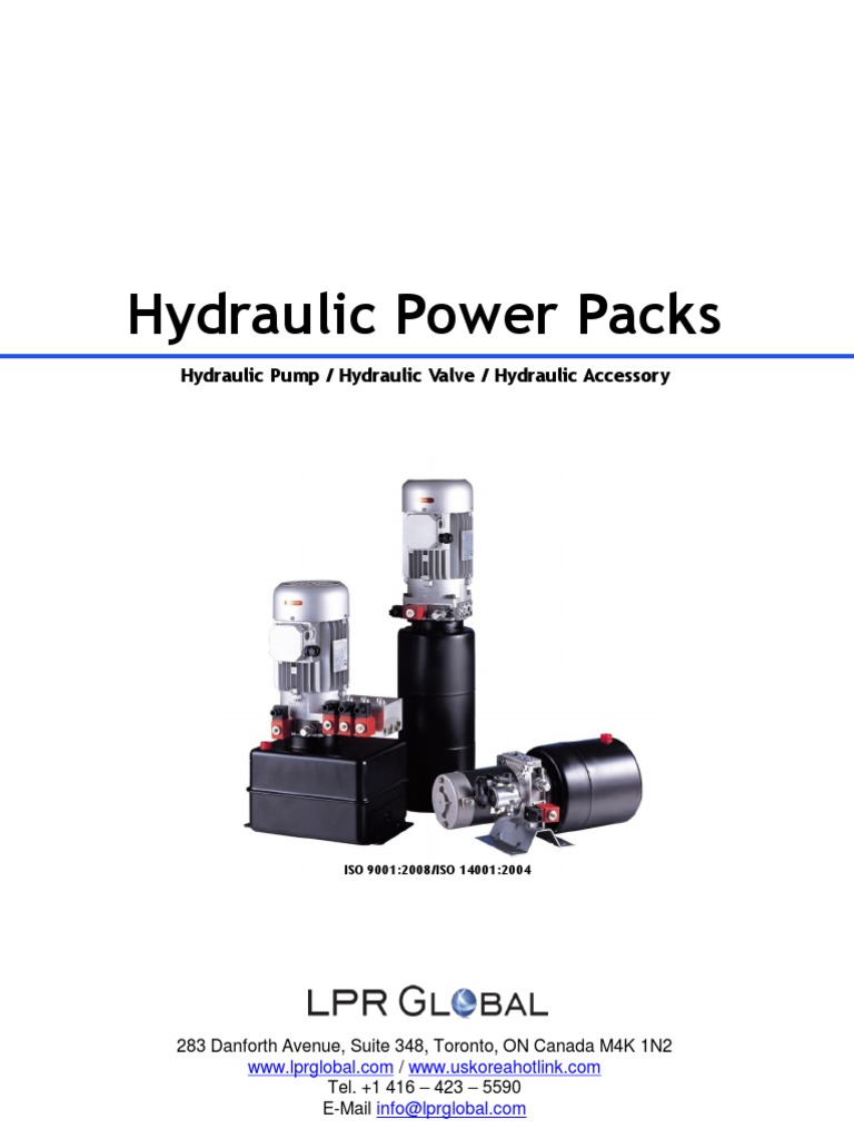 Hydraulic Power Pack Overview | PDF | Electric Motor | Valve