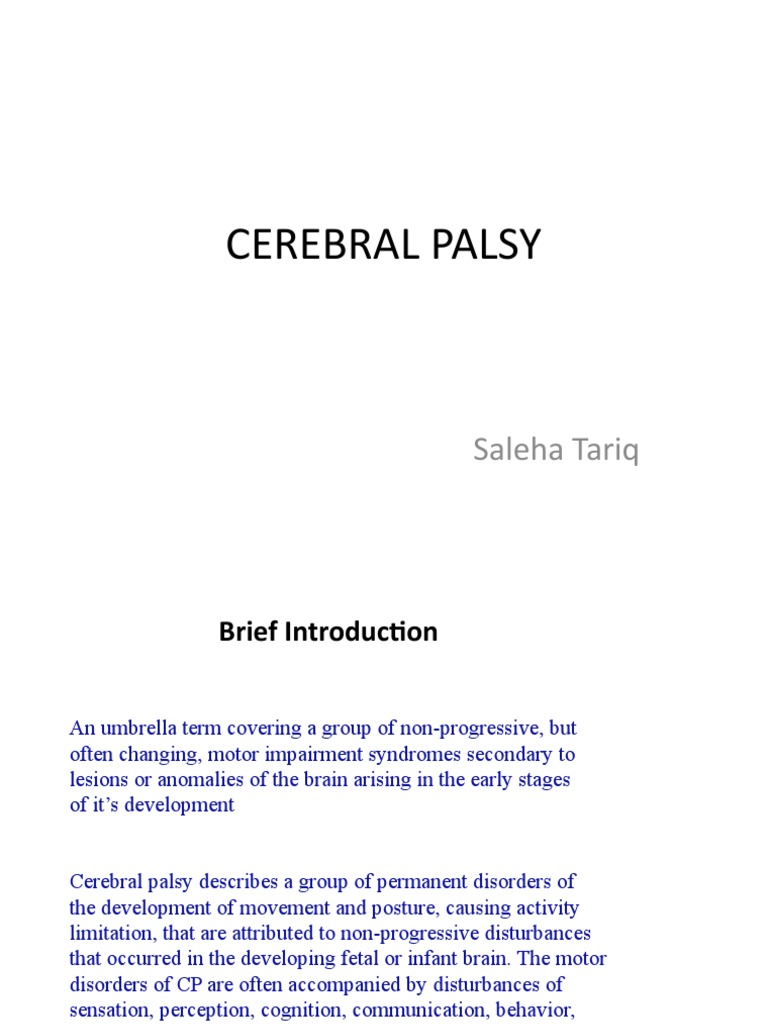 6 - Cerebral Palsy | PDF | Cerebral Palsy | Dystonia