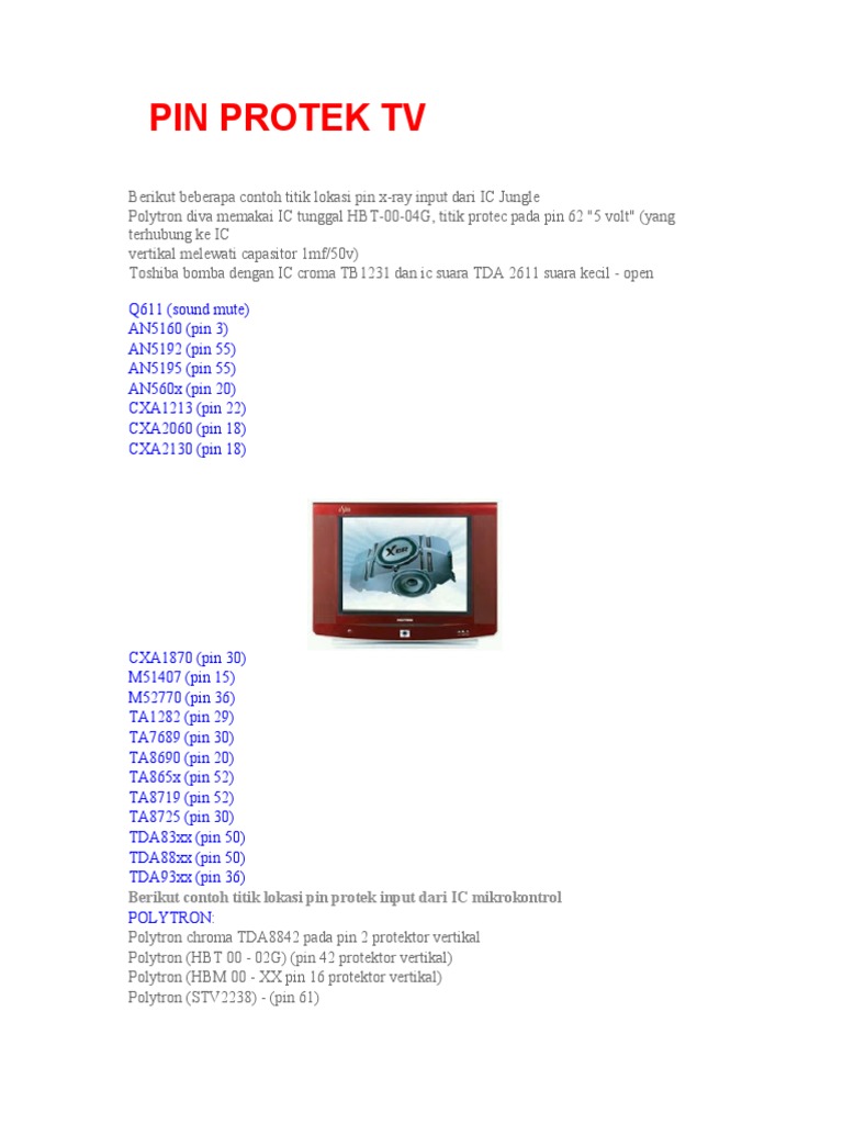 Pin Protek TV: Berikut Contoh Titik Lokasi Pin Protek Input Dari IC ...