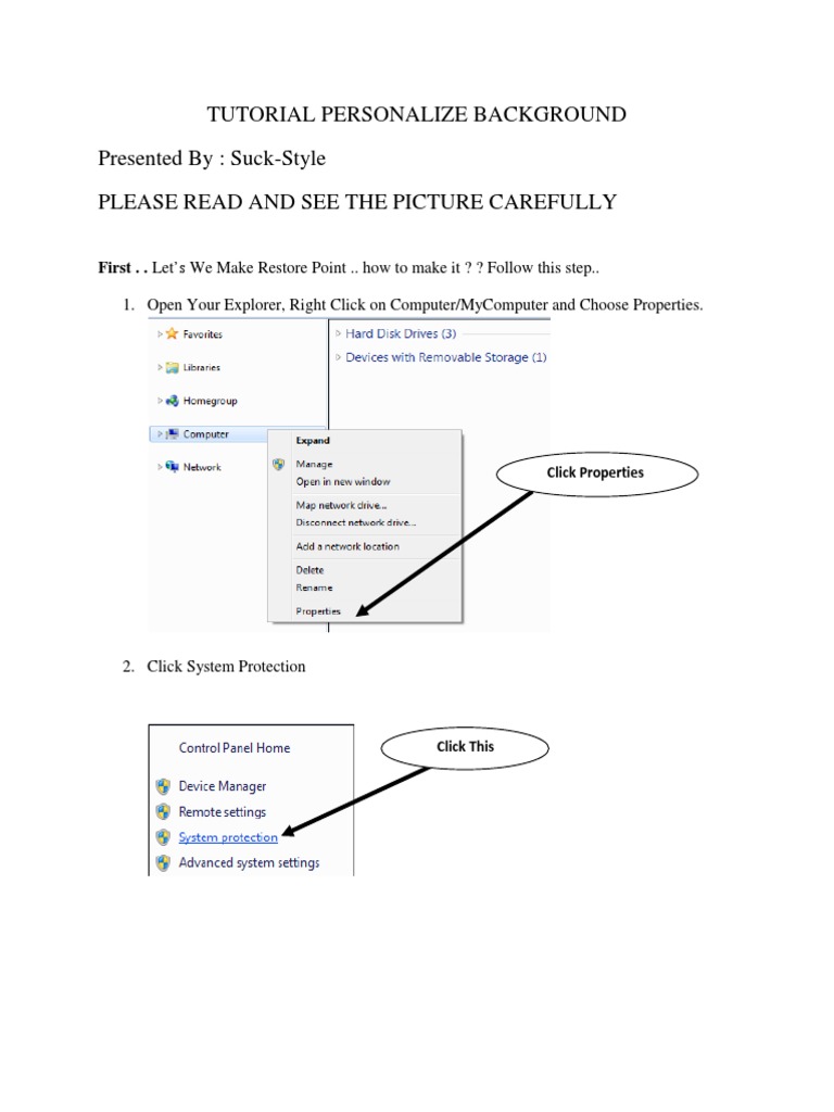 Tutorial Personalize Background | PDF