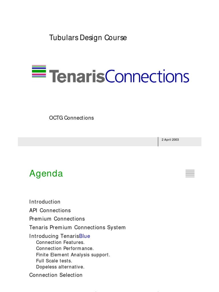 Tubulars Design Course: OCTG Connections | PDF | Corrosion | Stress ...