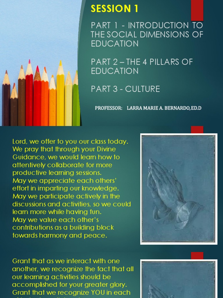 Intro To Social Dimension | PDF | Sociology | Teachers