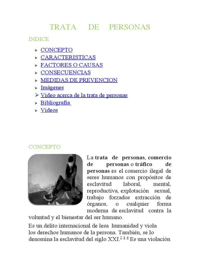 Prevención de la Trata de Personas | PDF | Trata de personas | Etica ...