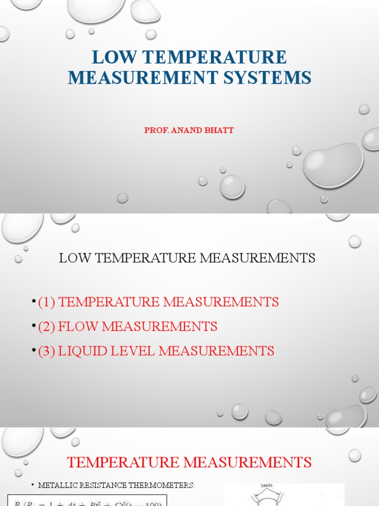Low - Temperature Measurements | PDF | Science & Mathematics