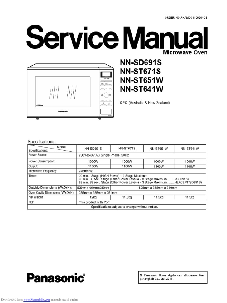 nnsd691s Panasonic Service Manual | PDF