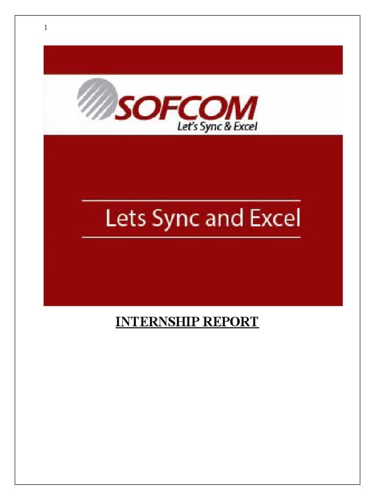 Internship Report - Sofcom | PDF | Payroll | Sales