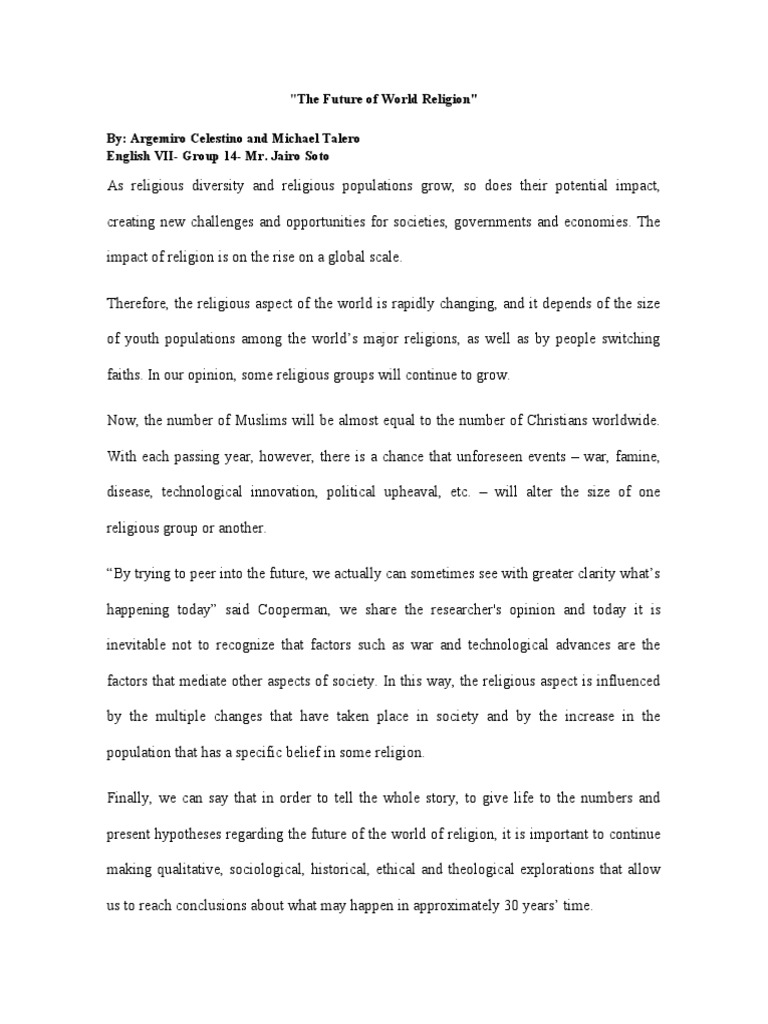 The Future of World Religion | PDF