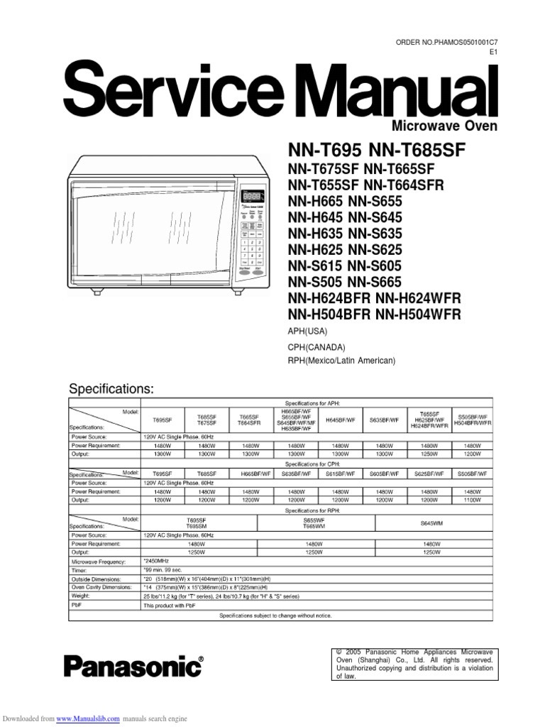 nnt695 Panasonic Service Manual | Download Free PDF | Power Inverter ...