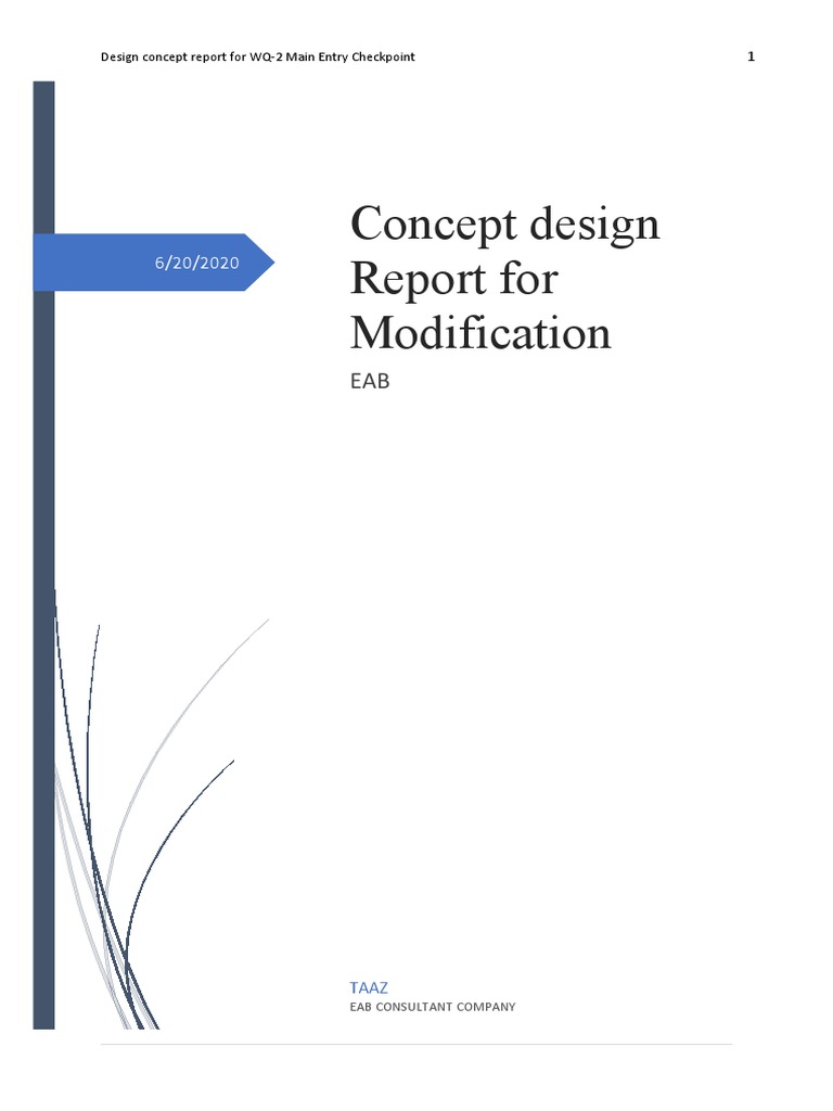 EAB Concept Design Report v1 | PDF | Wall | Road