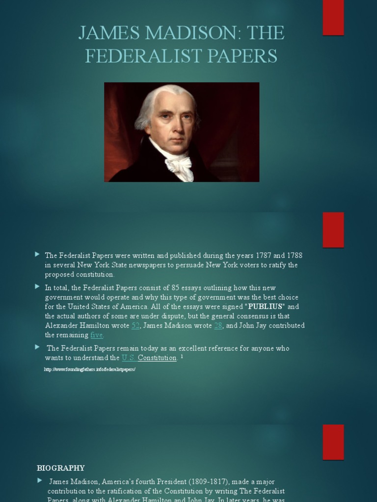 James Madison: The Federalist Papers | PDF | James Madison | The ...