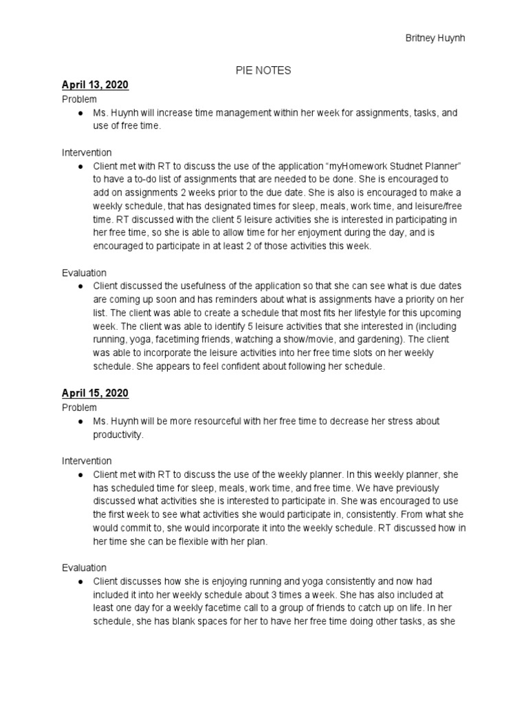 Pie Notes | PDF | Time Management | Professional Skills