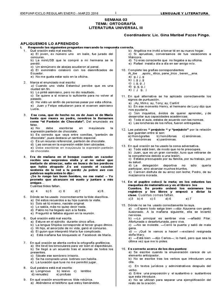 Lenguaje y Literatura Gina Pazos Pingo | PDF | Novelas | Poesía