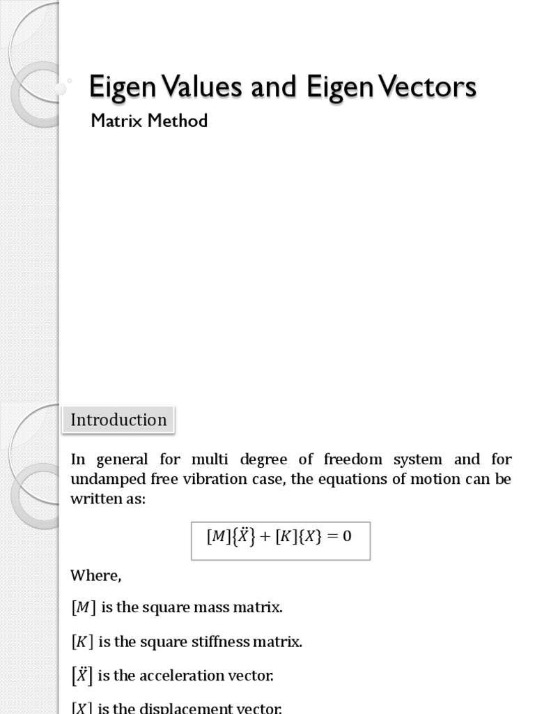 07 - Eigen Values and Eigen Vectors | PDF | Eigenvalues And Eigenvectors | Normal Mode