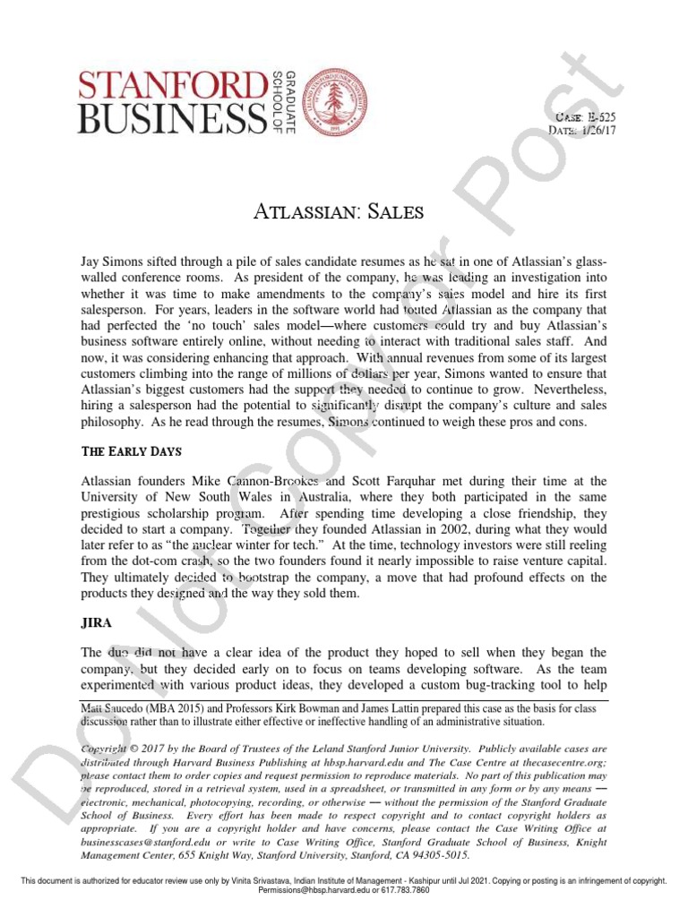 Atlassian Sales | PDF | Agile Software Development | Sales