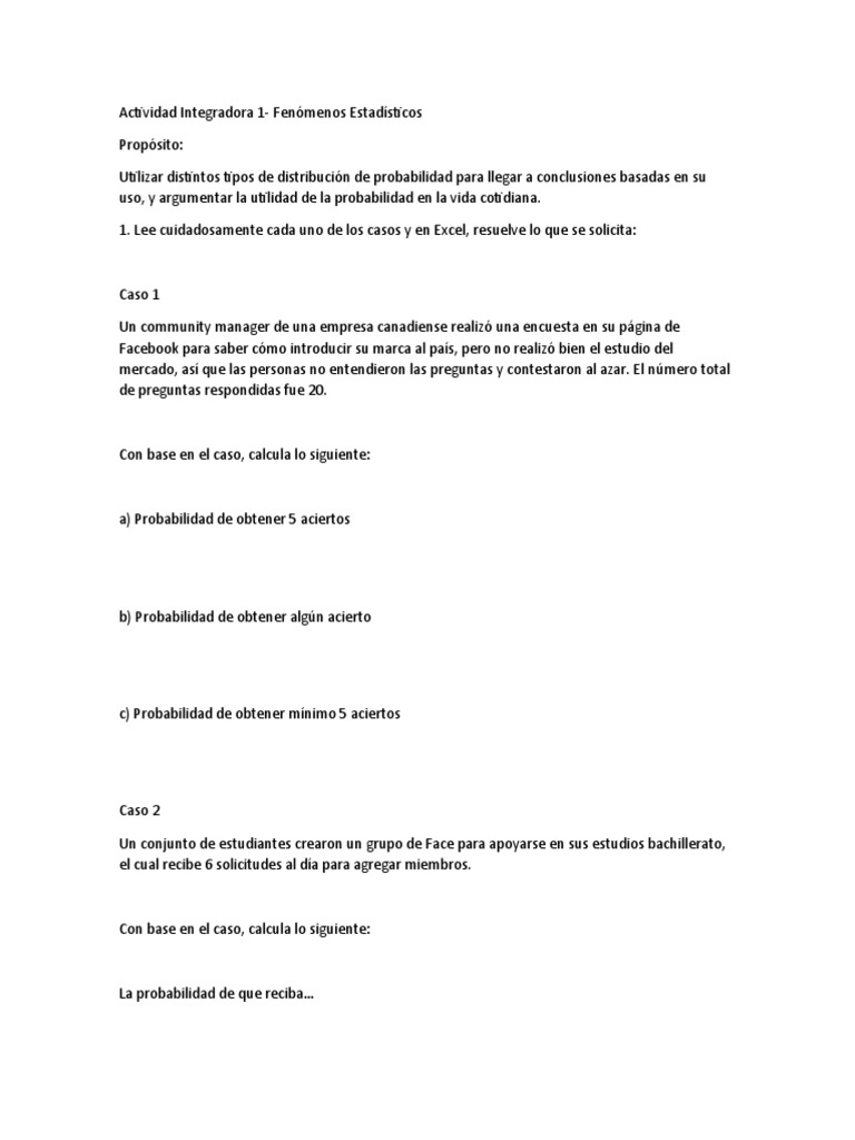 Actividad Integradora 1 Modulo 17 | PDF