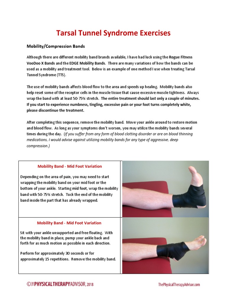 Tarsal Tunnel Syndrome Exercise Guide | PDF | Balance (Ability) | Foot