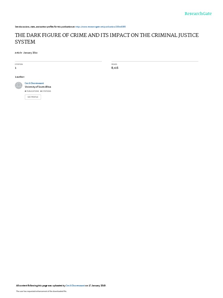 Crime's Hidden Impact on Justice | PDF | Criminal Justice | Crime ...