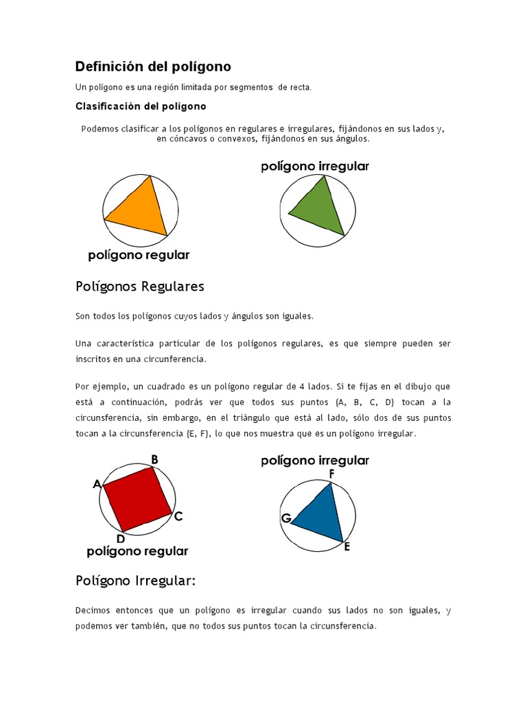 Clasificación y Elementos de Polígonos | PDF