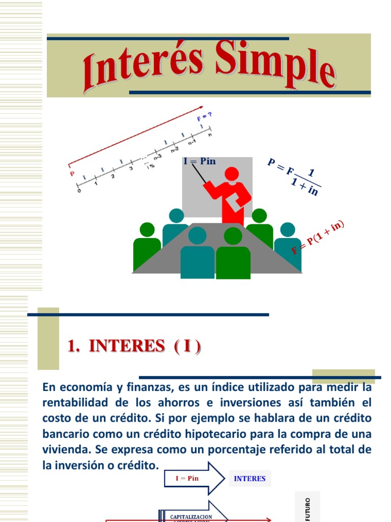 MF 1 Interes Simple | PDF | Interés | Valor presente neto