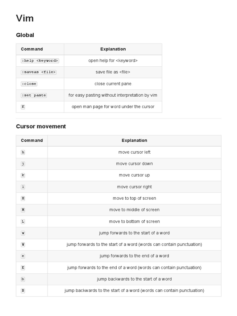 Global: Command Explanation | PDF | Text | System Software