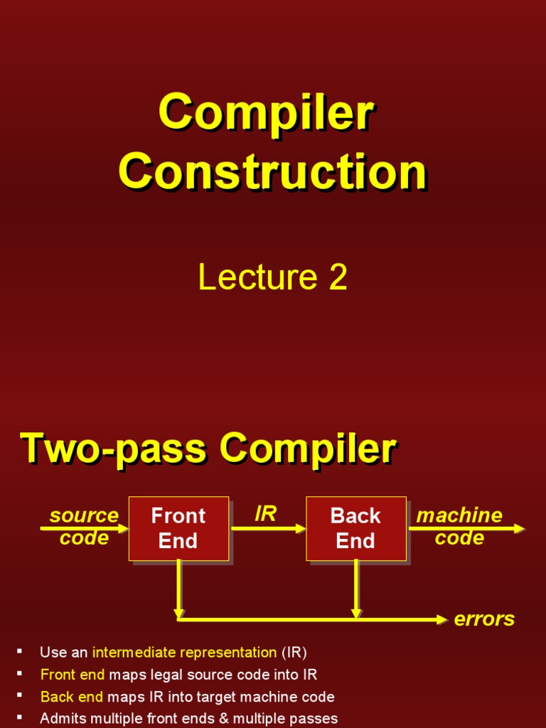 Compiler Construction - Lecture 02 | PDF | Parsing | Compiler