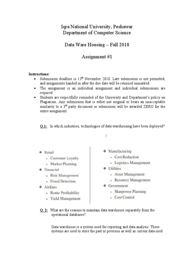 Iqra National University, Peshawar Department of Computer Science Data ...