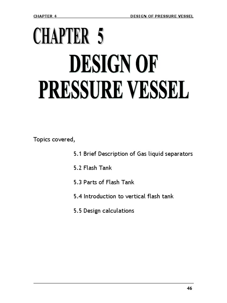 Design and Sizing Calculations for a Vertical Gas-Liquid Flash Tank ...