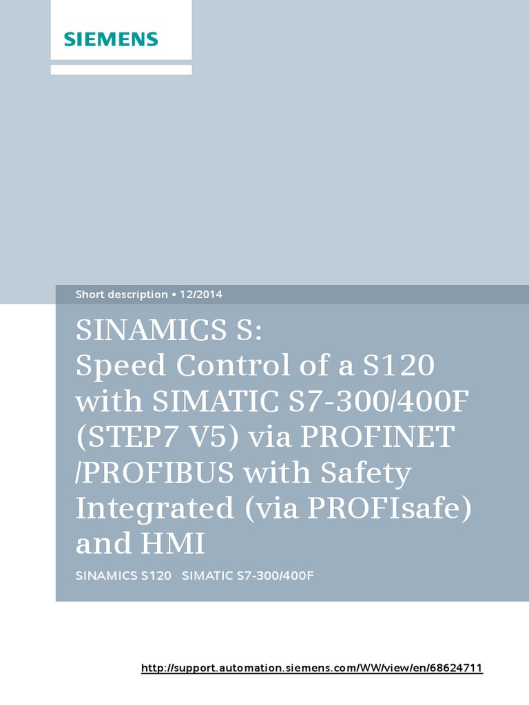 Sinamics s120 at s7-300400f Short-Doku v1d1 en PDF | PDF | Programmable Logic Controller ...