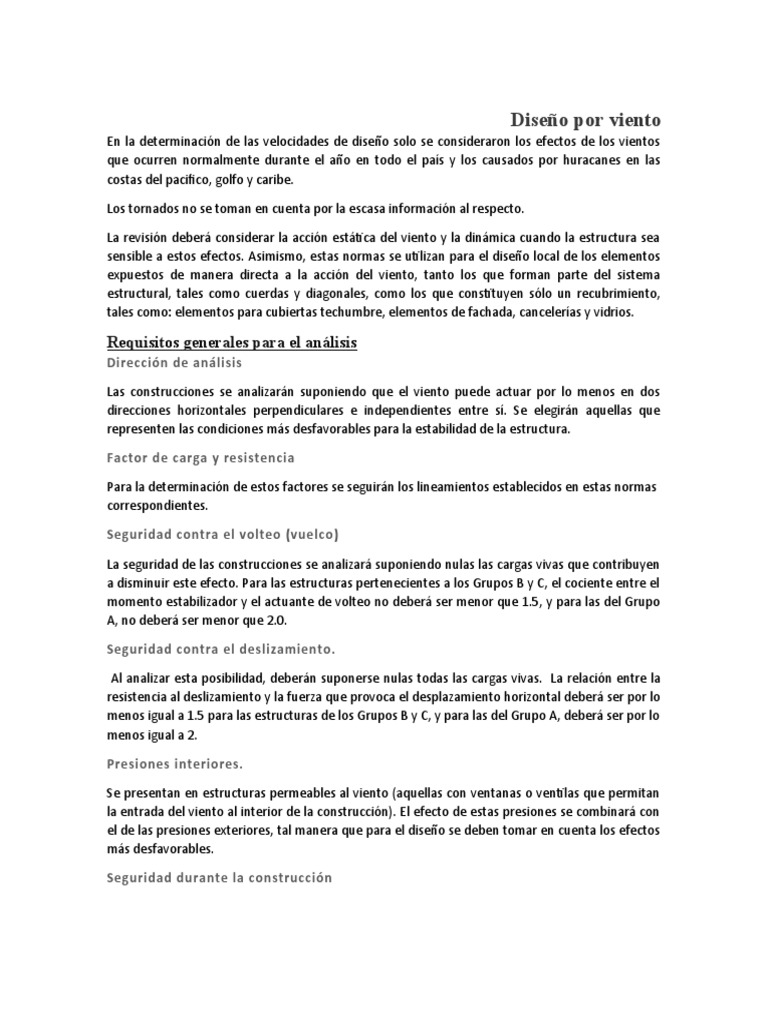 Diseño Estructural ante Viento | PDF | Herida | Ciclones tropicales