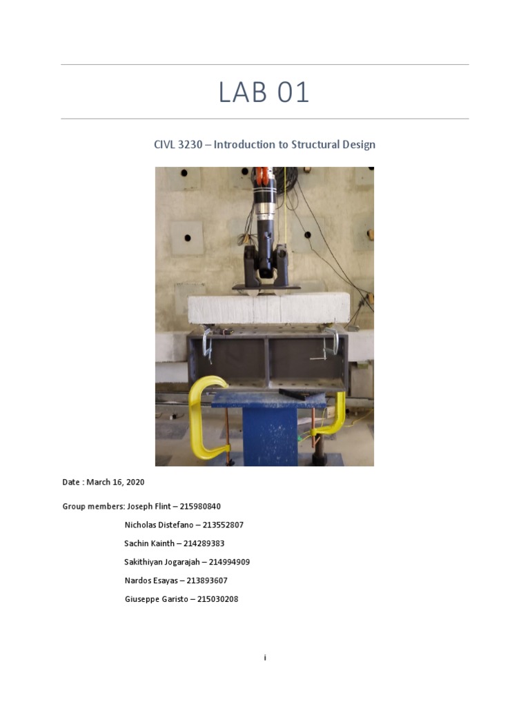 Reinforced Concrete Lab | PDF | Beam (Structure) | Reinforced Concrete
