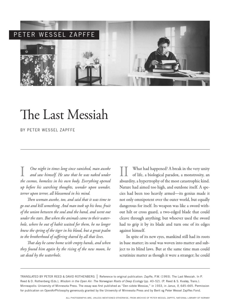 OAP Zapffe Last Messiah PDF | PDF | Soul | Consciousness