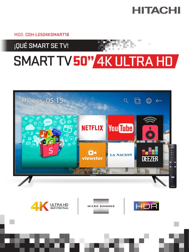 Smart TV Hitachi | PDF | Televisión | Industria del cine