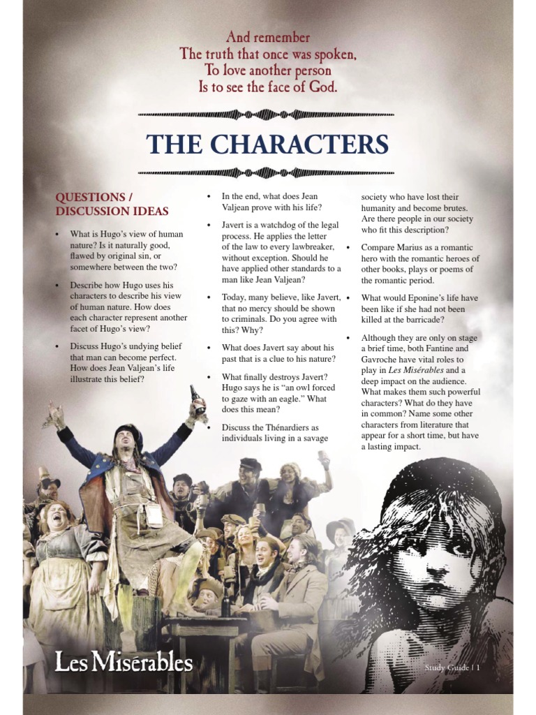 Les Misérables Study Guide Insights | PDF | Les Misérables | Theft
