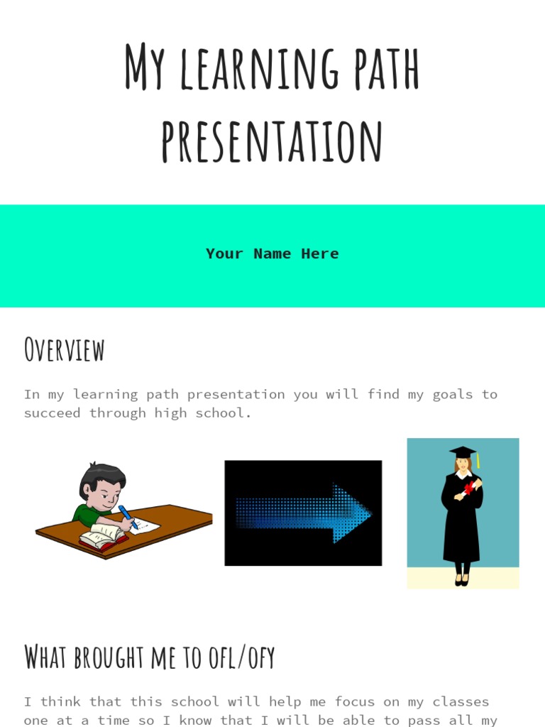 My High School Learning Path Goals | PDF