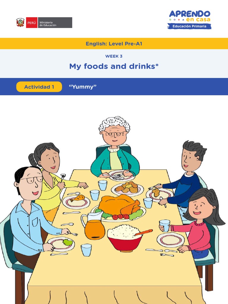 My Foods and Drinks : English: Level Pre-A1 | PDF | Drink | Foods