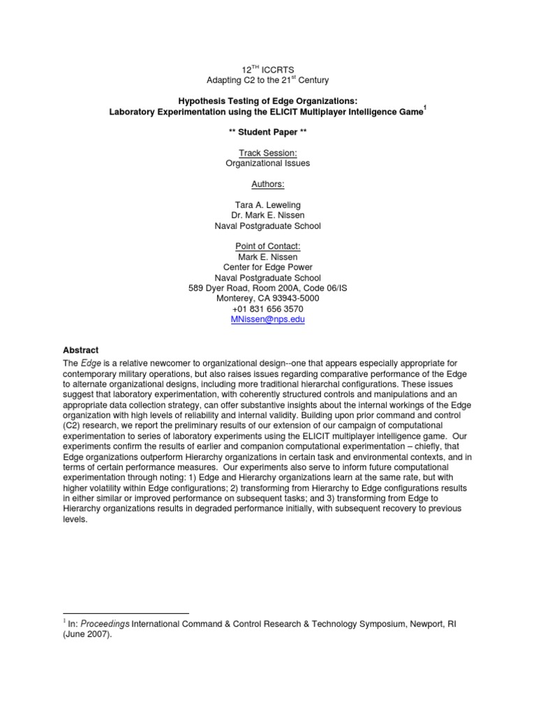 The Edge | PDF | Experiment | Hierarchy