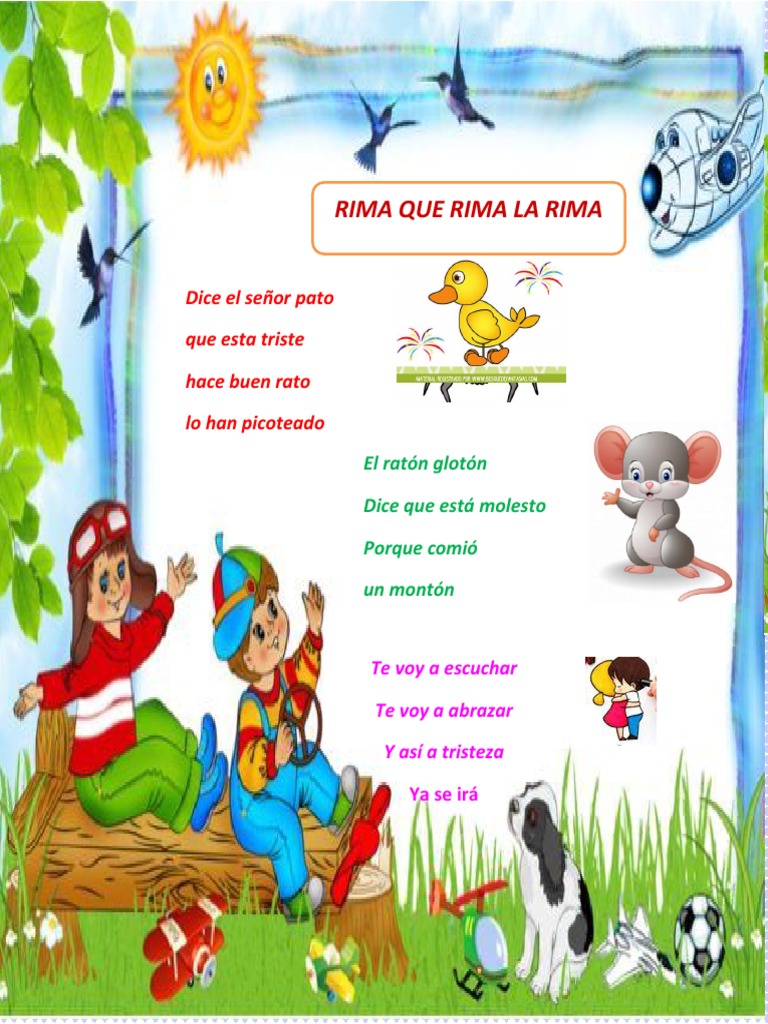 Rimas de emociones para niños | PDF