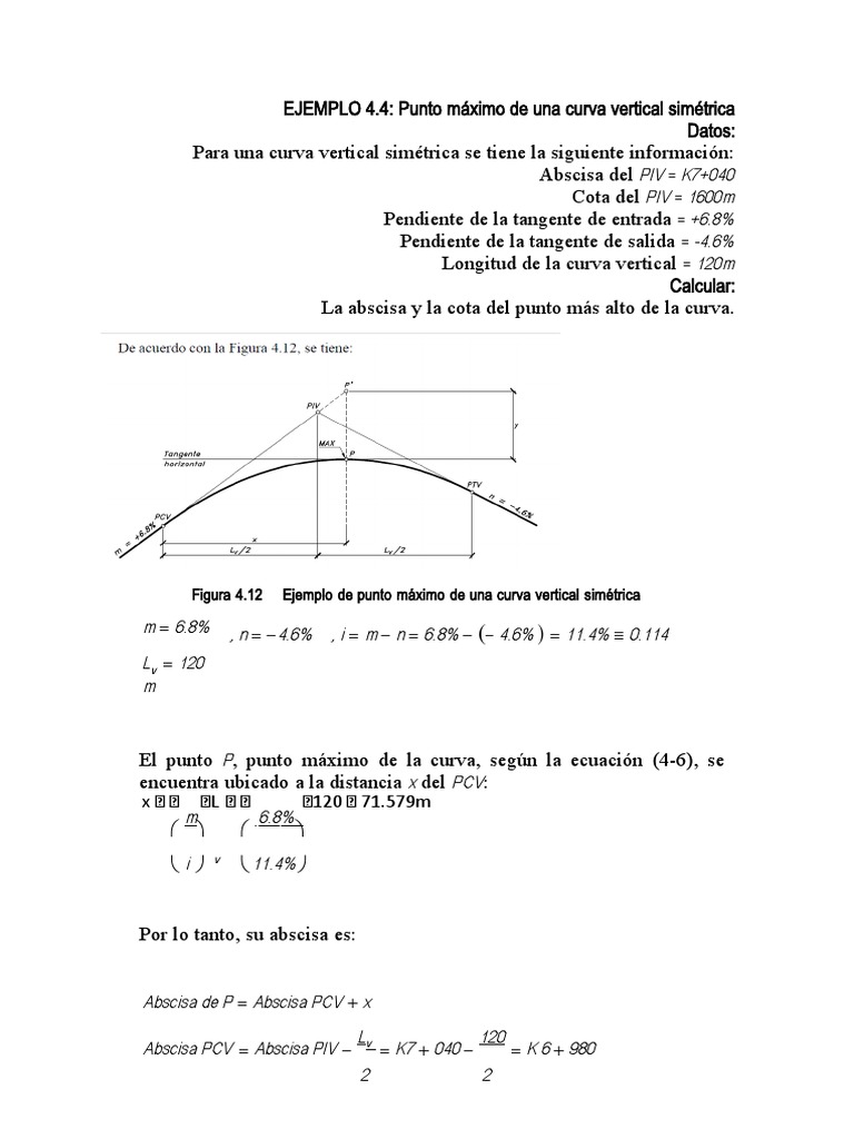 Ejemplo 4 | PDF | Pendiente | Curva