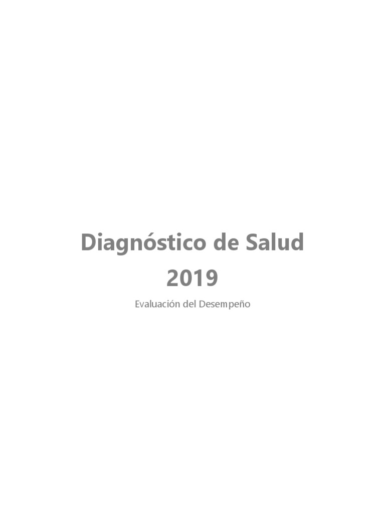 Diagnóstico de Salud 2019 PDF | PDF | Hospital | Población mundial